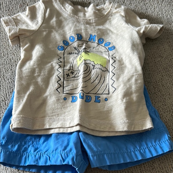 Shirts & Tops | Good Mood Dude Kids Beige And Blue Shirt | Poshmark